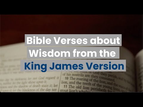 Bible Verses About Wisdom - King James Version (KJV)