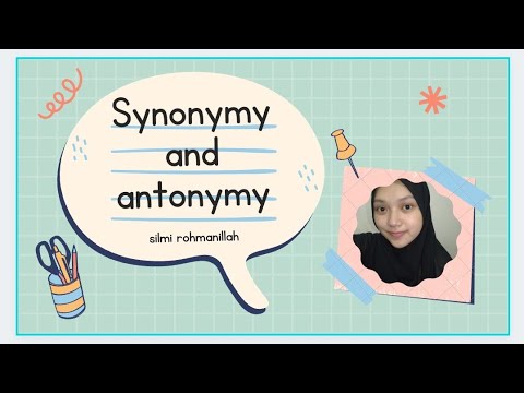 Synonymy and antonymy - lexical relations - semantics