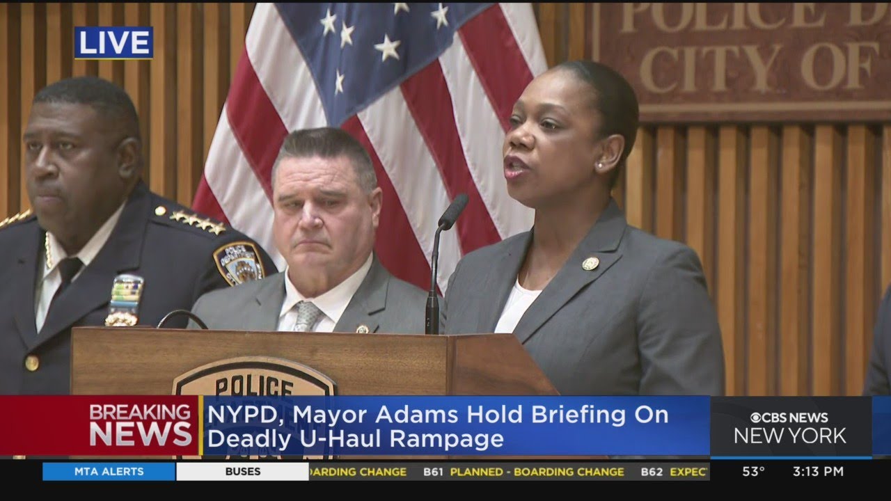 NYPD briefing on U-Haul truck rampage in Brooklyn