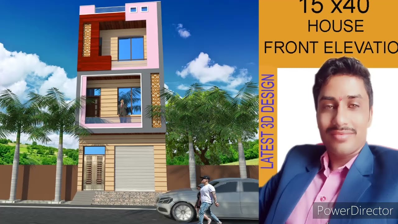 15 x 40 FRONT ELEVATION DESIGNS 3D DESIGNS