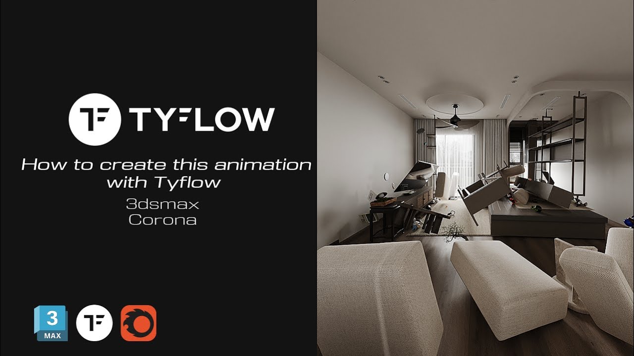 Tyflow Animation (Complete Tutorial)                             #3dsmax #3d #tyflow