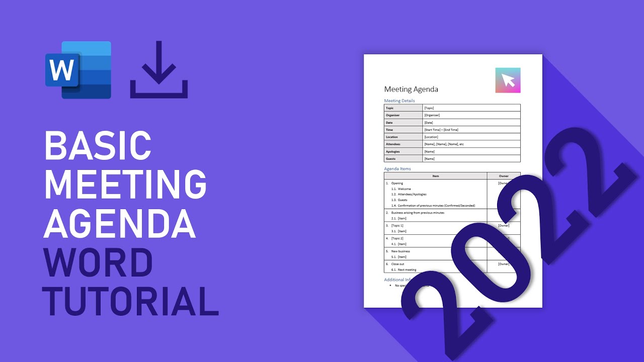 Meeting Agenda Template 2022 docx [FREE DOWNLOAD]