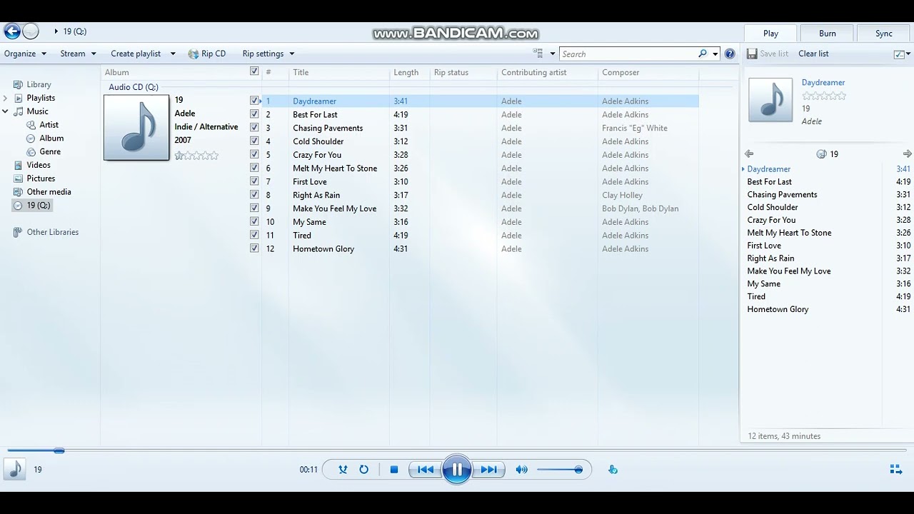 Opening To Adele-19 (2008) (Audio CD Version)