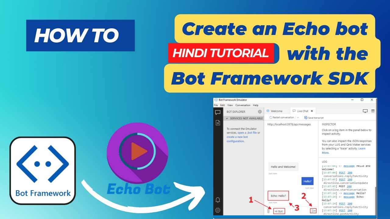 Build Your Own Echo Bot with Microsoft Bot Framework | Step-by-Step Guide | Bot Builder SDK #chatbot