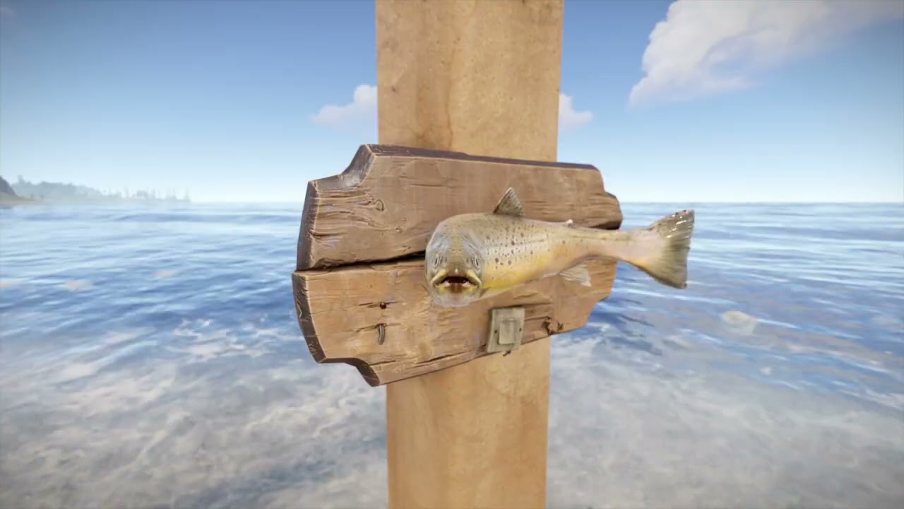 1 hour fish trophy song  RUST decor DLC