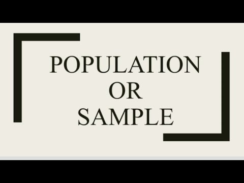 Population Or Sample... Definition of Population and Sample..#population #Sample #defination