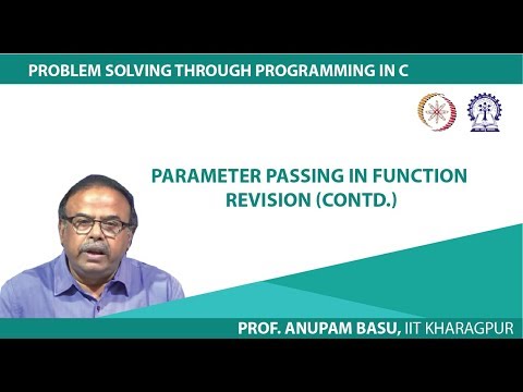 Parameter Passing in Function Revision - 2 Video Lecture - C ...
