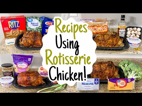5 AMAZING Recipes Using ROTISSERIE CHICKEN | The FASTEST Easy Chicken Dinner Ideas | Julia Pacheco