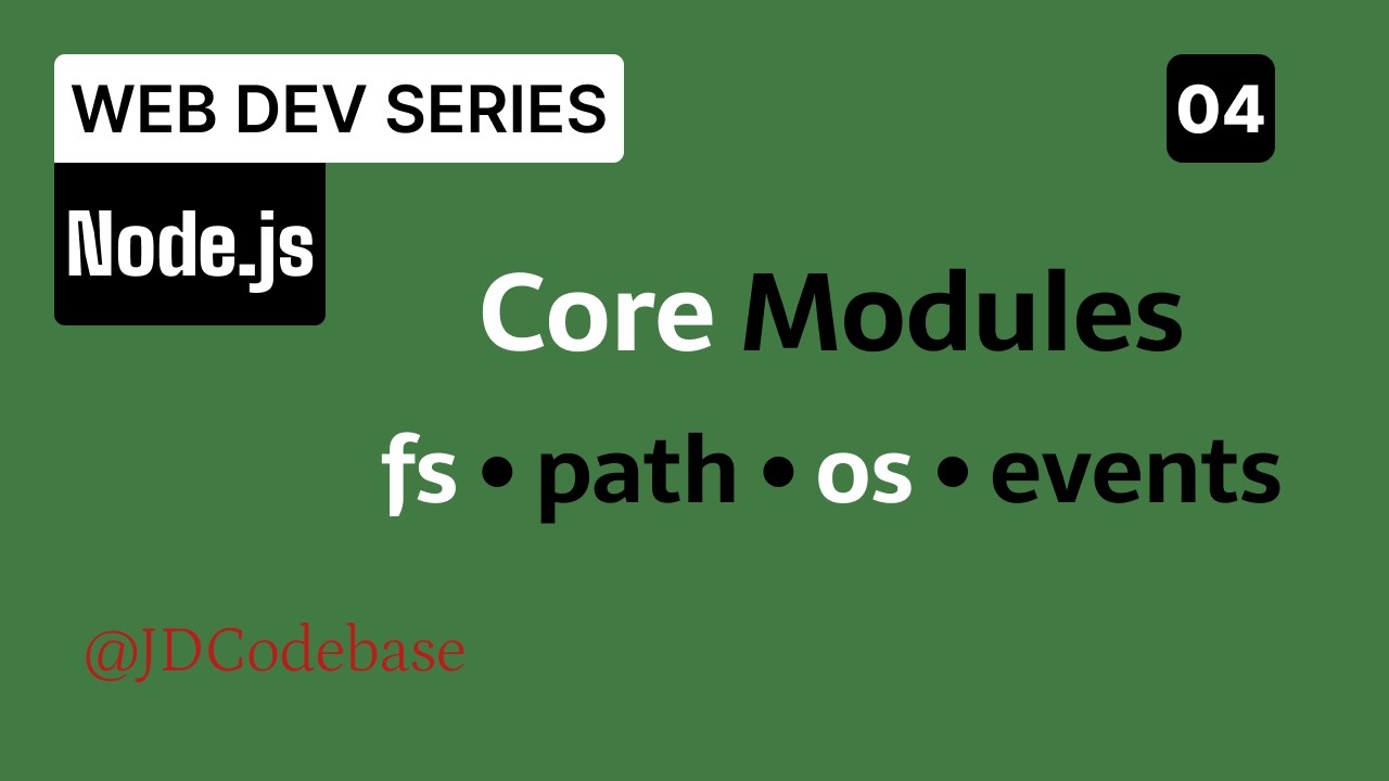 Node.js Core Modules Explained (fs, path, os, events) | Beginner Friendly Tutorial
