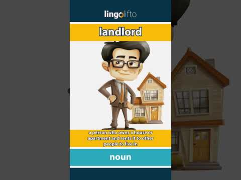 🇬🇧 Landlord Meaning : Flash Card : Learn English Vocabulary