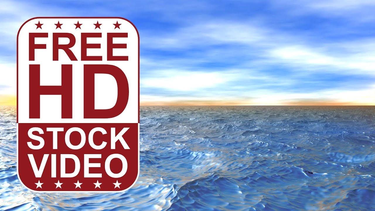 Free Stock Videos – 3D animated ocean waves - fly over