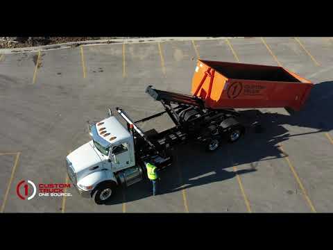 How to Load Containers Using a Cable Hoist Roll-off Truck w/ Extendable Tail - Galbreath U5-EX-174