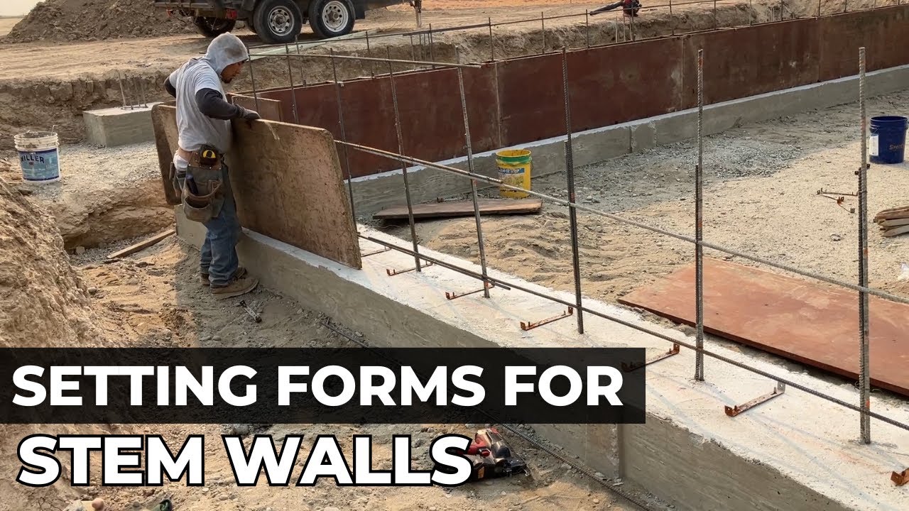 Setting Concrete Forms For the Stem Walls