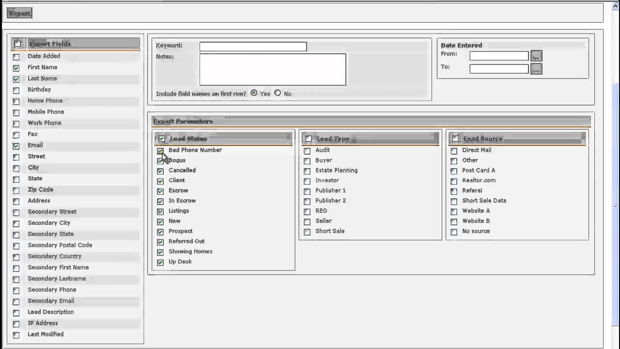 Masterdigm CRM How to Export Data Tutorial