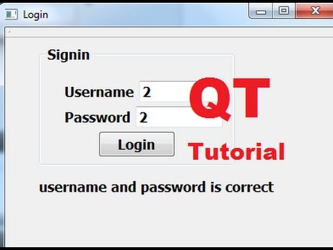 Learn QT C GUI Tutorial 8 Login Form using sqlite in QT application PART 1 - Mind Luster