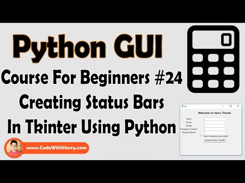 Learn Status Bar In Tkinter | Python Tkinter GUI Tutorial In Hindi 24 - Mind Luster