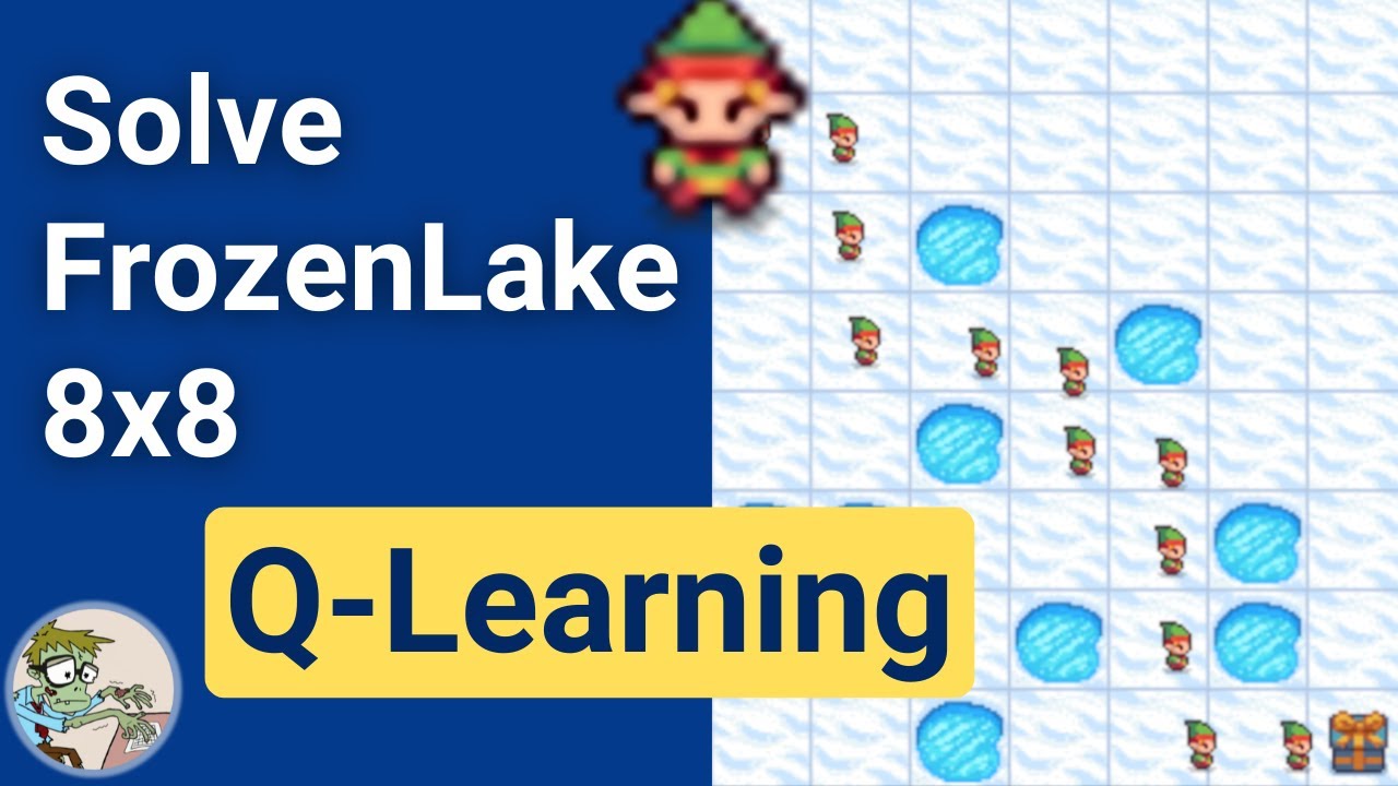 Q-Learning Tutorial 1: Train Gymnasium FrozenLake-v1 with Python Reinforcement Learning