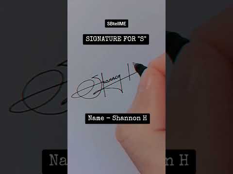 Signature for S | Shannon H | SBtellME Calligraphy and Handwriting #shorts