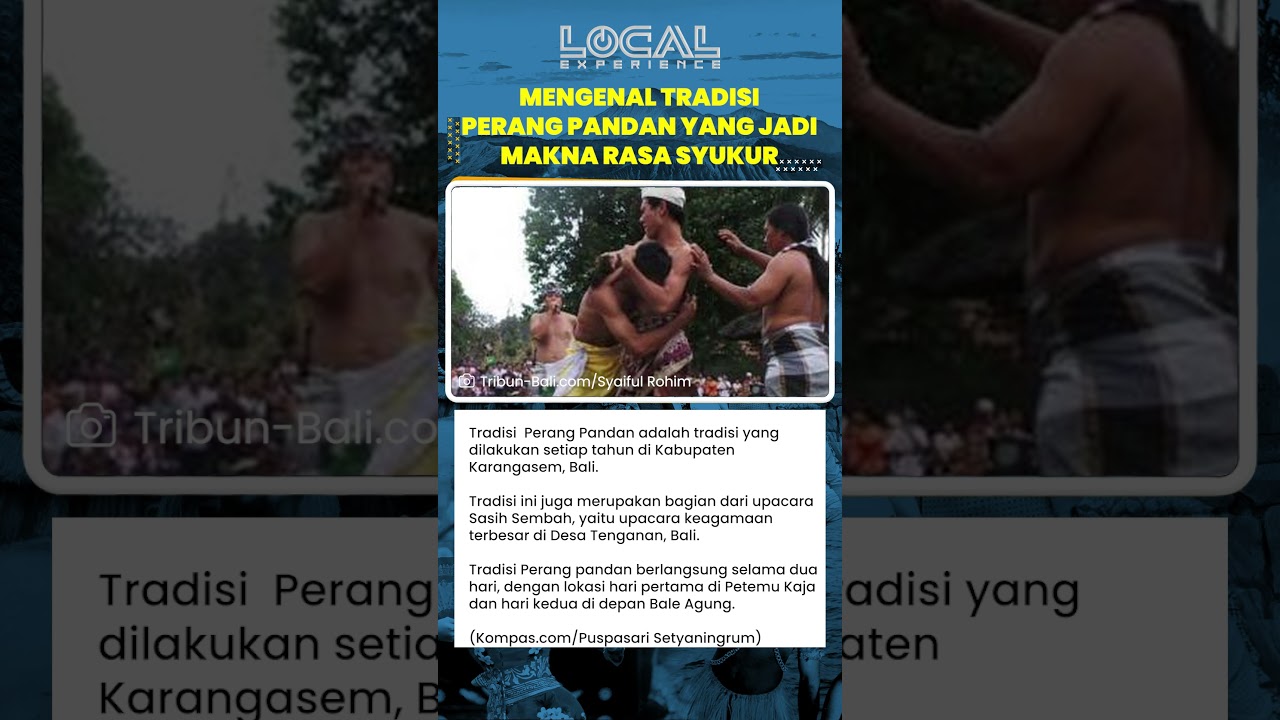 Tradisi Perang Pandan di Tenganan Karangasem Bali, Bagian Upacara Sasih ...