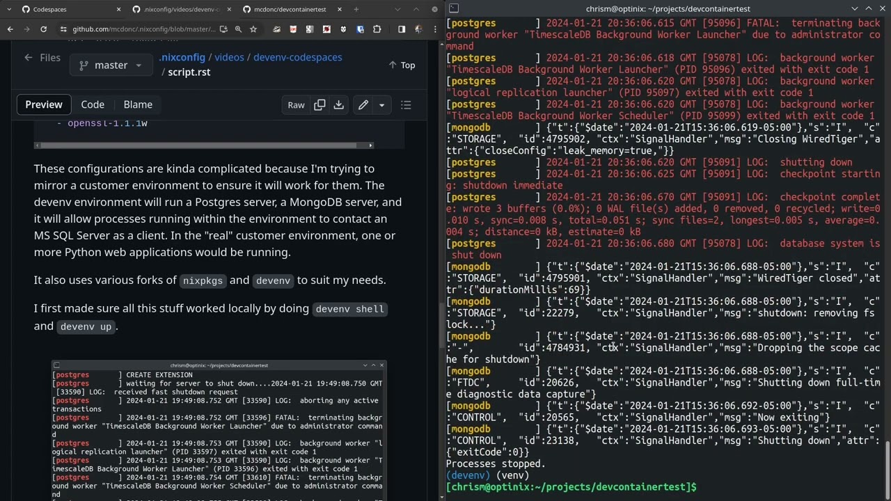 NixOS 69: Using GitHub Codespaces via Devenv