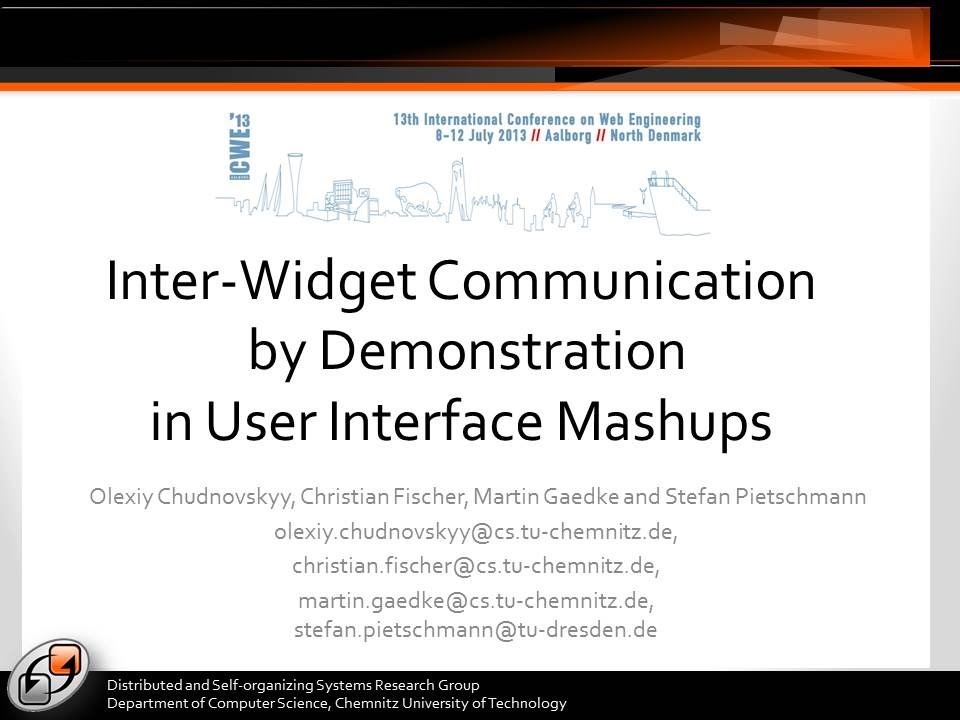 Inter-Widget-Communication by Demonstration in User Interface Mashups