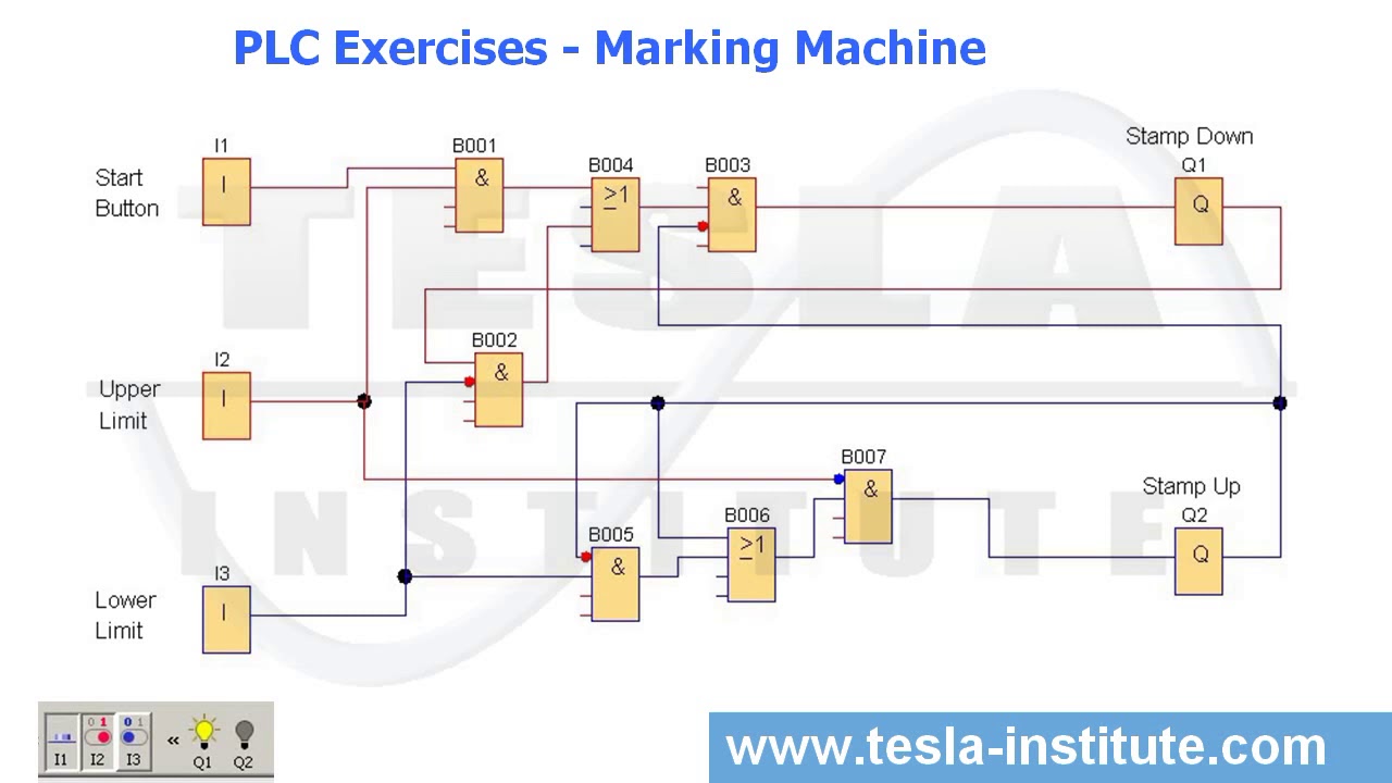 PLC Exercises - Marking Machine - SIEMENS LOGO! 8 FBD
