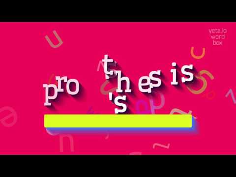 How to say "prosthesis's"! (High Quality Voices)