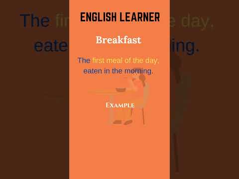 English Word - Breakfast - Meaning With An Example #englishwords #english #breakfast