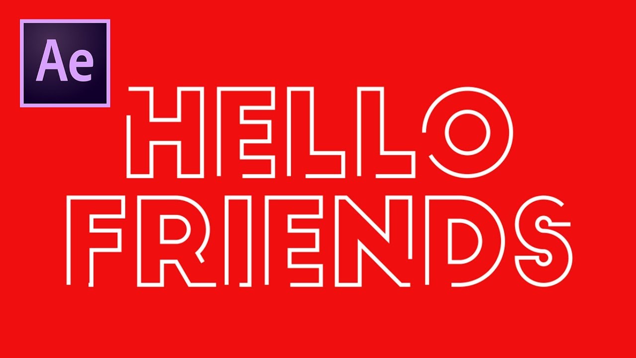 Outline Text Animation effect | Adobe After Effect Basic tutorial.