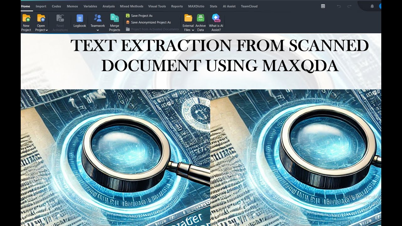 Text Extraction from scanned documents using MAXQDA