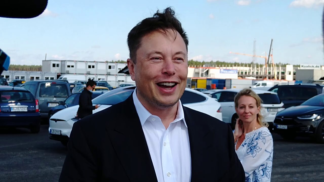 Elon Musk Talks to Media Outside Giga Berlin: Rave Cave, Tech and His ...