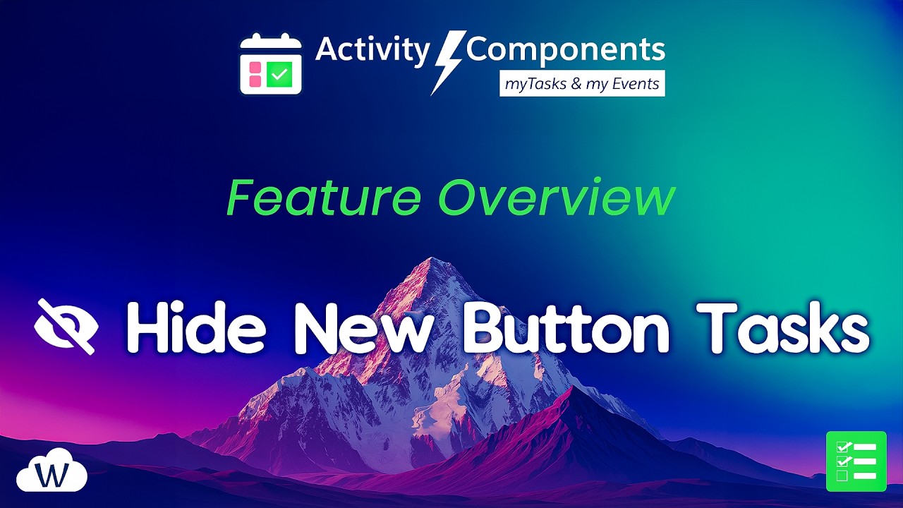 Hide New Button for Tasks – Task Component Feature Overview