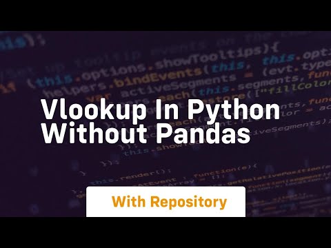 vlookup in python without pandas