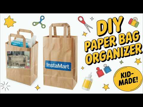 DIY Paper Bag Storage Organizer in 5 Minutes! No Glue, No Mess..Easy Kids craft by an 8-Year-Old 🎒