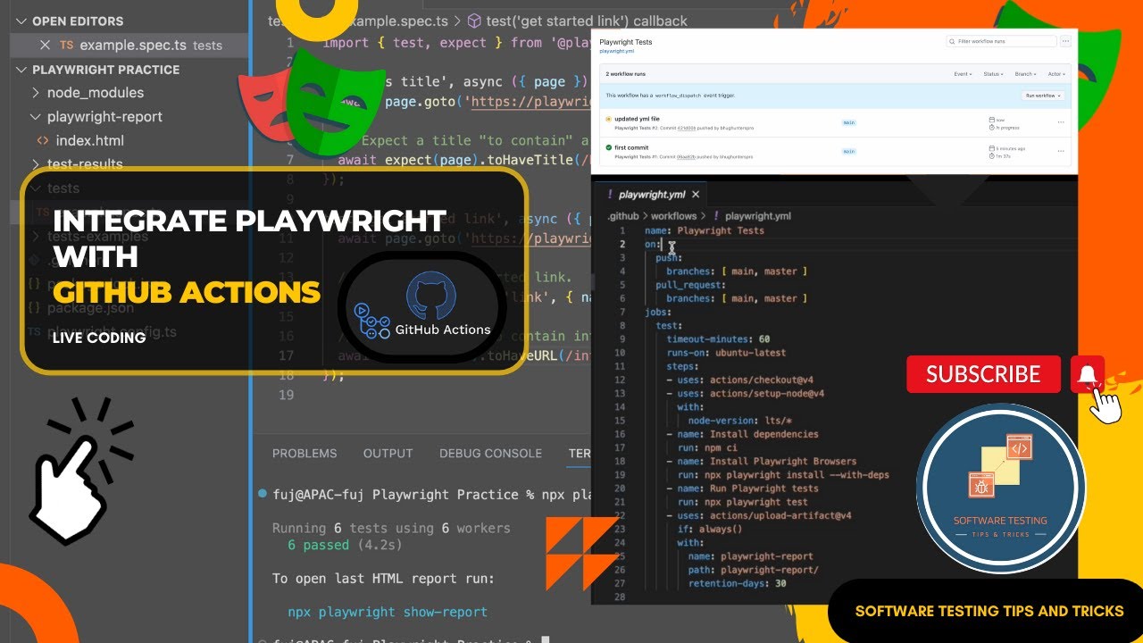 Playwright beginners Tutorial - Integrate Playwright with Github Actions