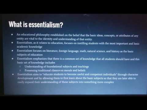 What is essentialism