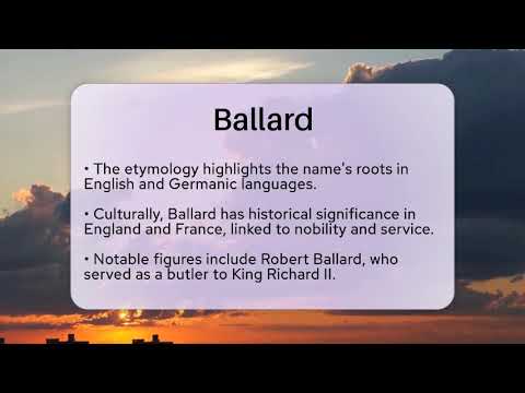 Ballard - Baby Girl Name Meaning, Origin & Popularity - RandomNames.com