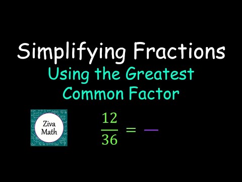 Simplifying Fractions | Simplifying Fractions Using the Greatest Common Factor