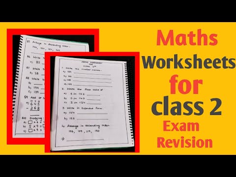 Class 2 Maths | Worksheets of Maths for class 2 | Grade 2 Maths worksheets|| Maths worksheets