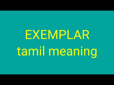 EXEMPLAR tamil meaning/sasikumar