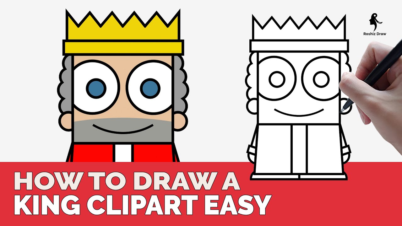 HOW TO DRAW A KING CLIPART EASY