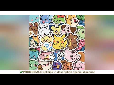 10/30/50pcs Cute Pokemon Anime Stickers Kawaii Pikachu Bulbasaur Cartoon Sticker DIY Skateboard Phon