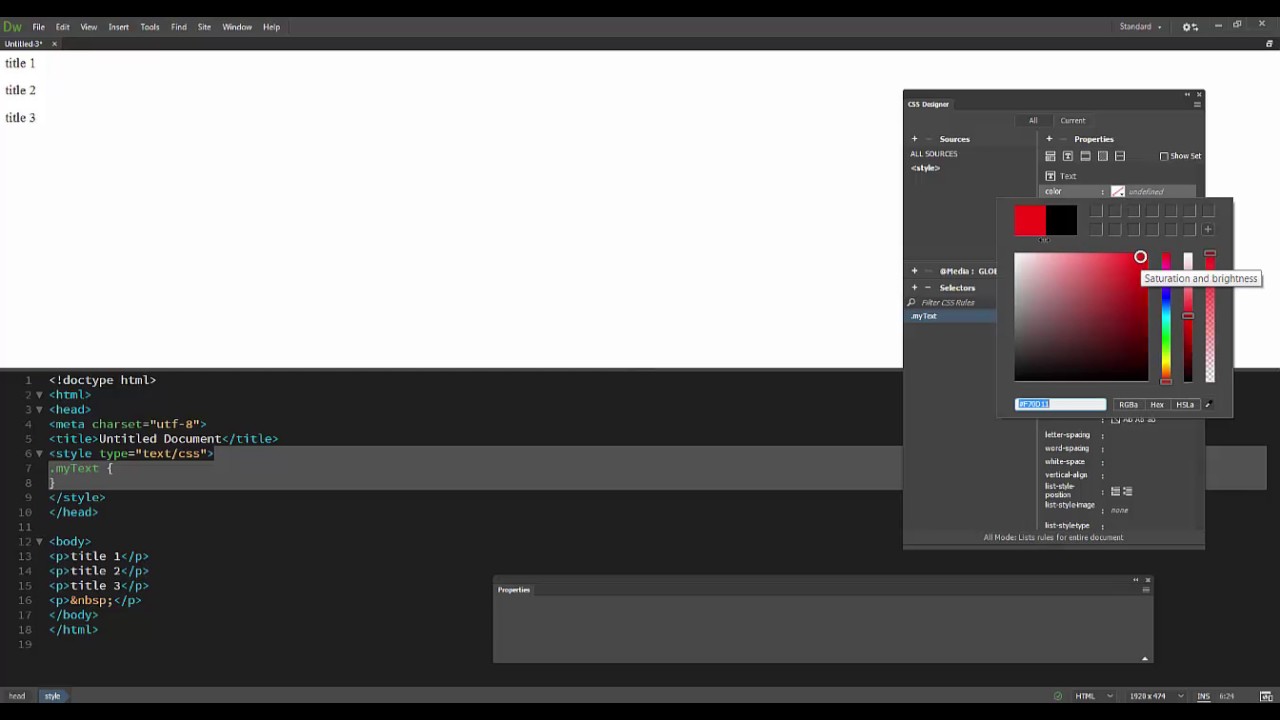 Adobe Dreamweaver CC: CSS Designer