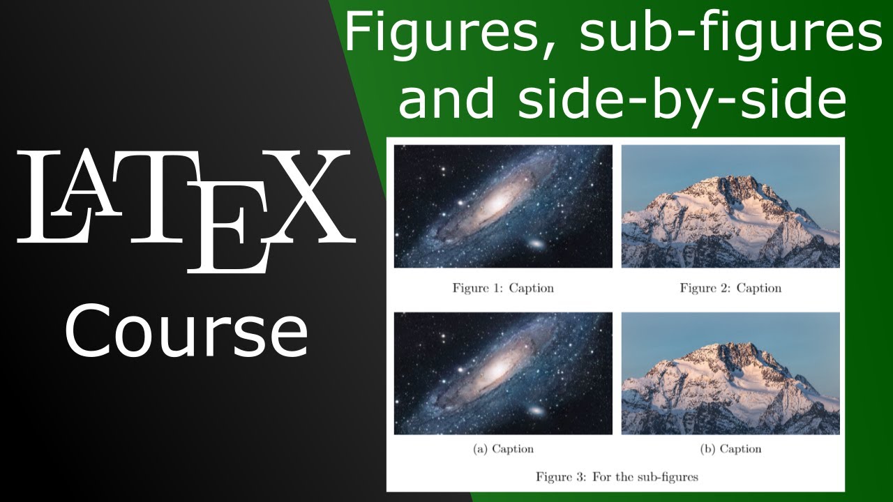 Figures, subfigures and figures side-by-side in LaTeX all you need to know.