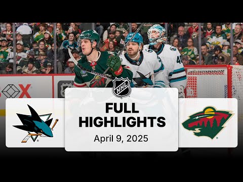 NHL Highlights | Sharks vs. Wild | April 09, 2025