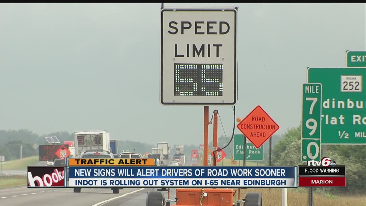 New signs alert drivers of road work sooner