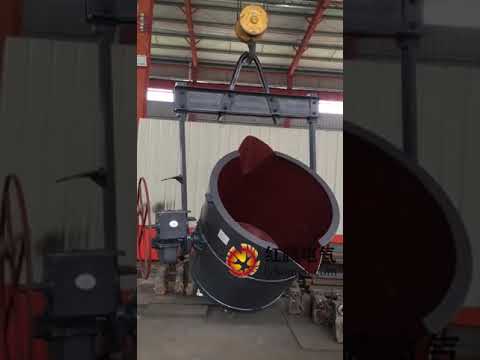 #shorts 1-5t Steel ladle for large casting foundry production line and iron die casting