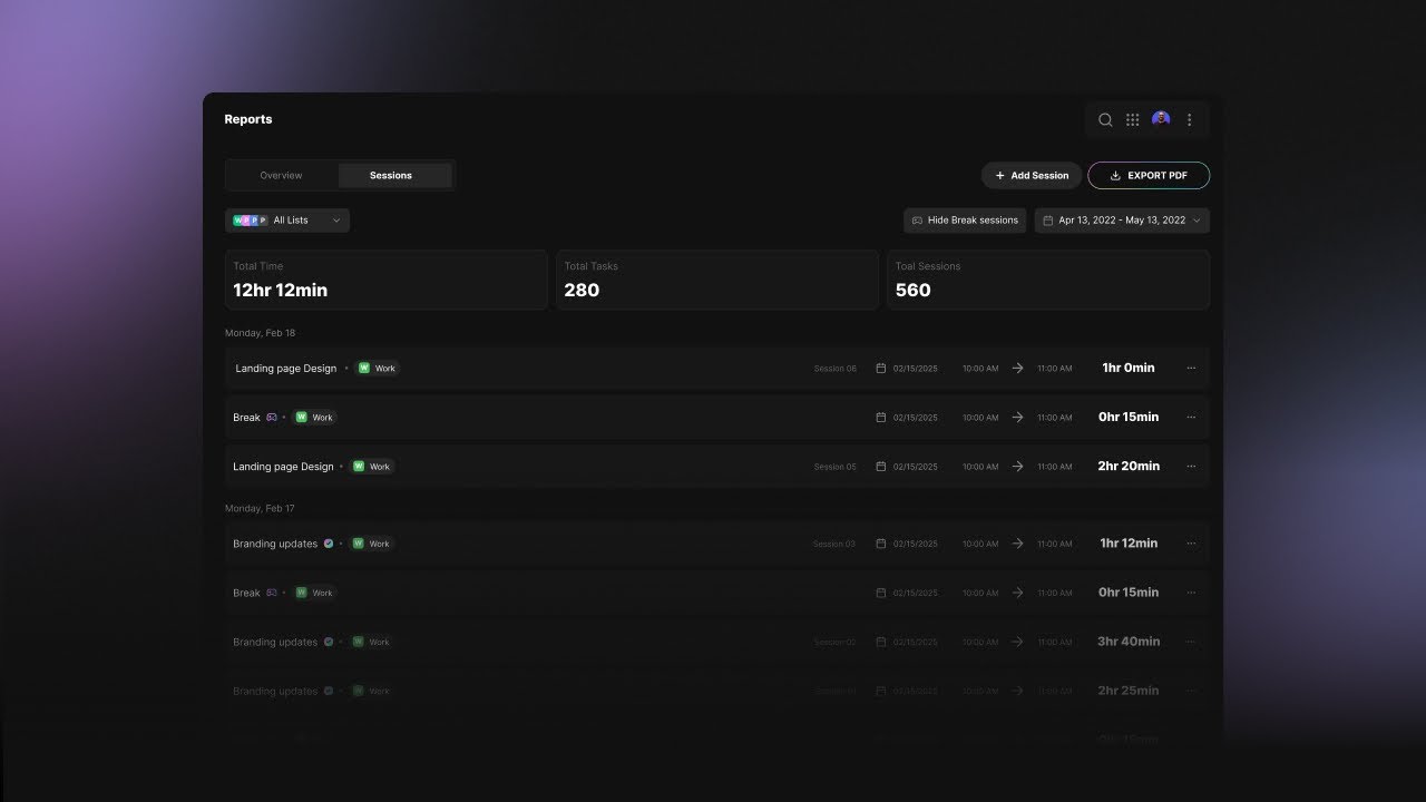 Blitzit Tutorial: Sessions Walkthrough