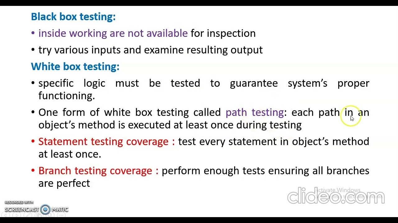 Testing Strategy in Software Testing - OOAD