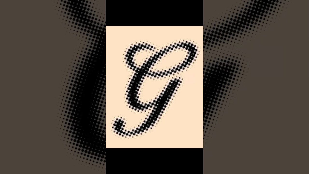 Make halftone text effect easily using Illustrator 2024 #tutorial #shorts